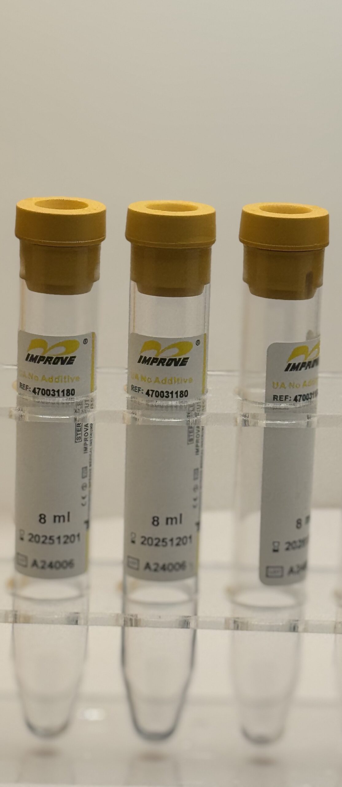 IMPROVACUTER® Urinalysis Tubes (No Additive) - Improve Medical USA